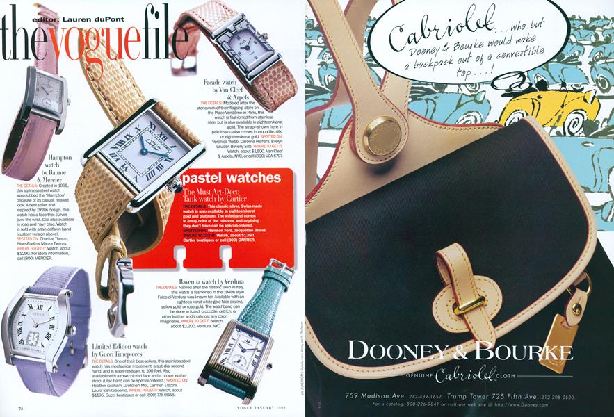 Pastel Watches | Vogue | JANUARY 1998