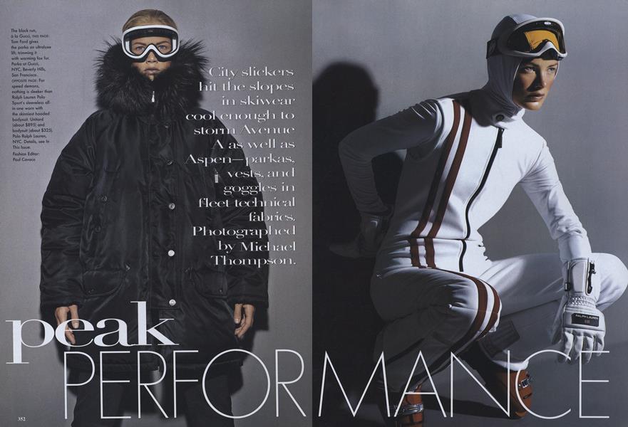 Peak Performance | Vogue | OCTOBER 1998