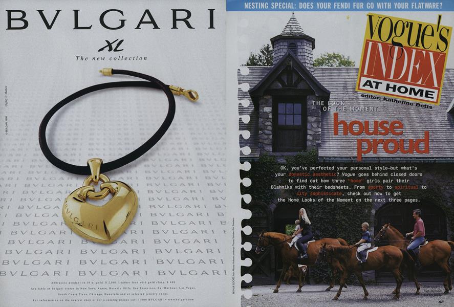The Look of the Moment: House Proud | Vogue | FEBRUARY 1999