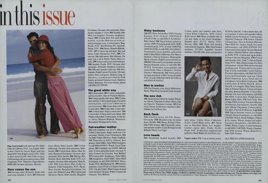 In This Issue | Vogue | APRIL 1999