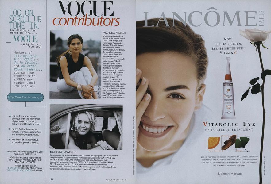 Michelle Kessler/Ellen Von Unwerth... | Vogue | AUGUST 1999
