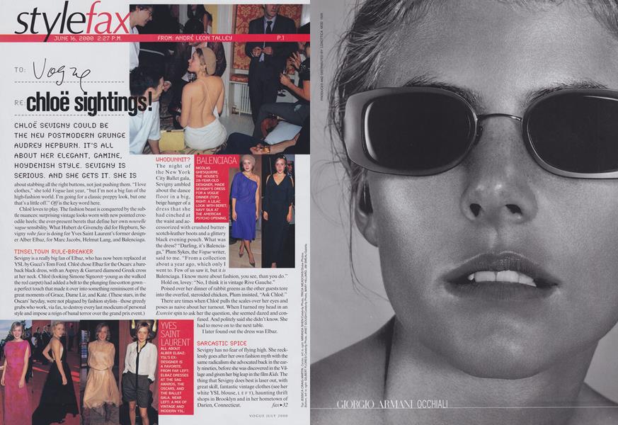 Chloe Sightings! | Vogue | JULY 2000