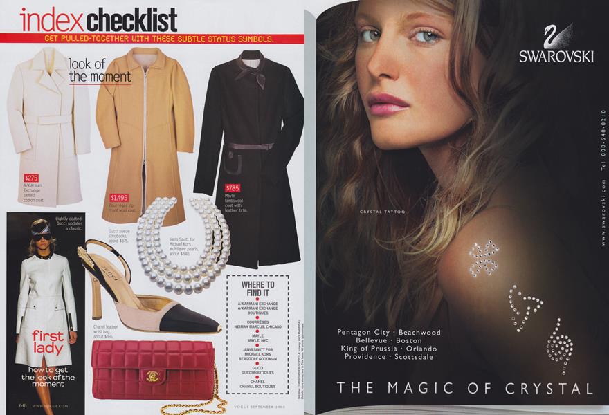 Checklist: First Lady | Vogue | SEPTEMBER 2000