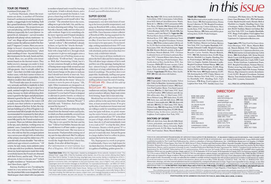 In This Issue | Vogue | DECEMBER 2000