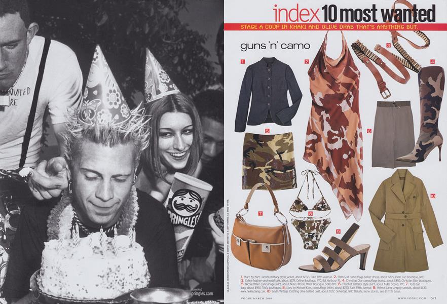 10 Most Wanted: Guns 'n' Camo | Vogue | MARCH 2001