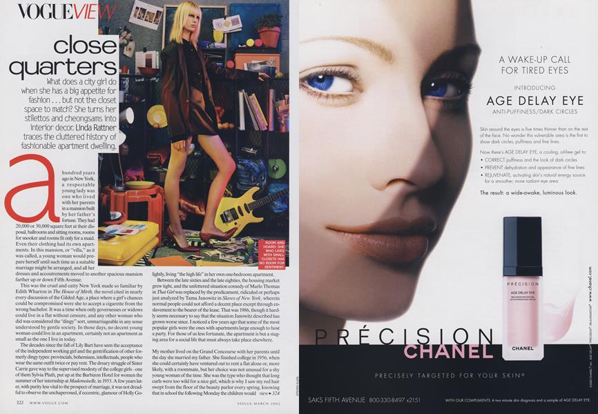Close Quarters | Vogue | MARCH 2002