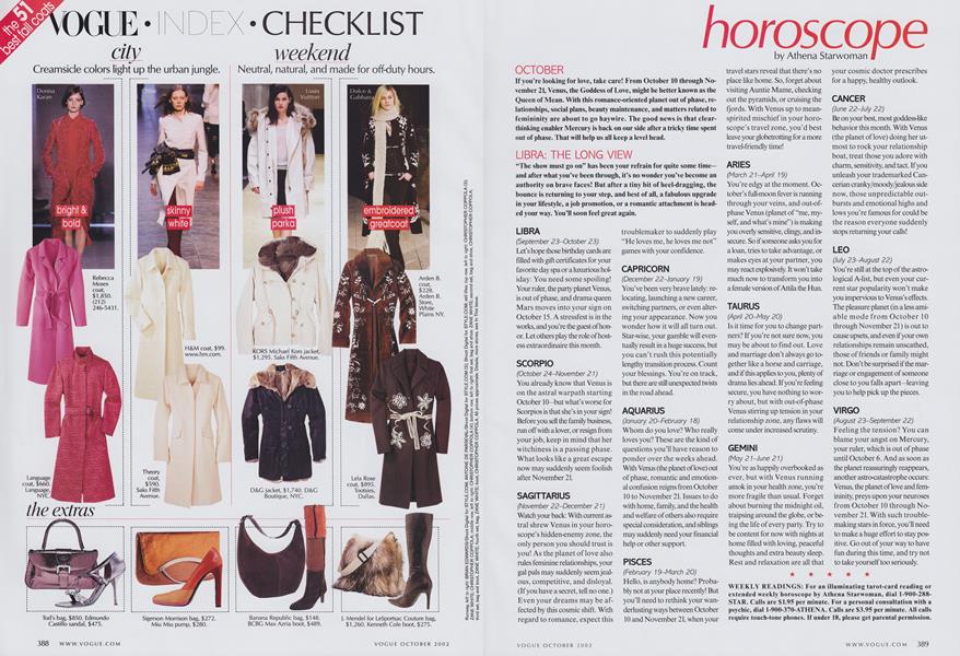 Horoscope | Vogue | OCTOBER 2002