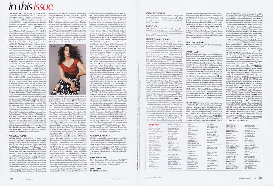 In This Issue | Vogue | APRIL 2004