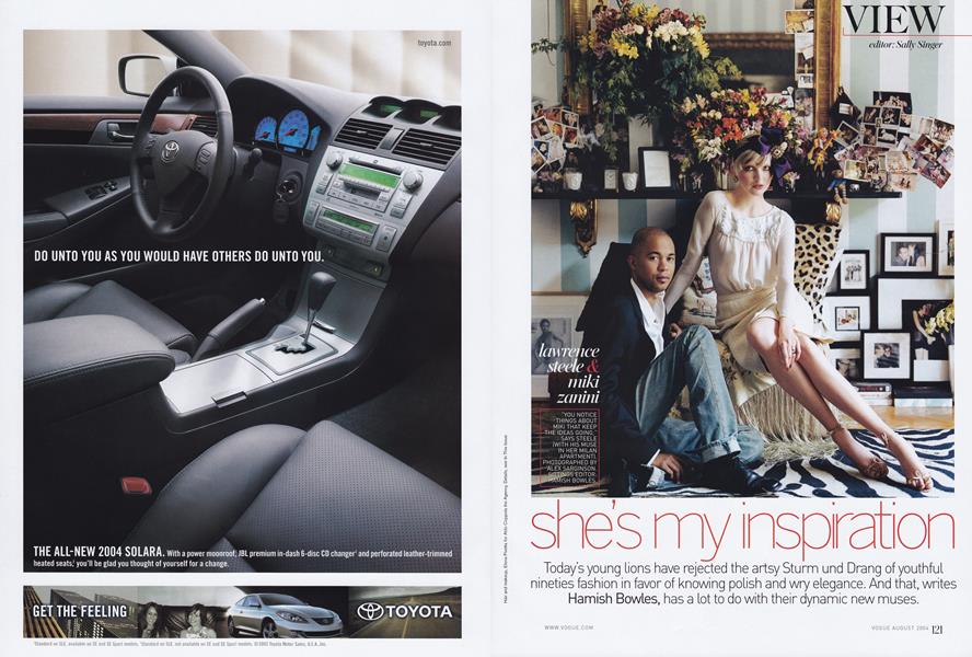 Muse News: She's My Inspiration | Vogue | AUGUST 2004