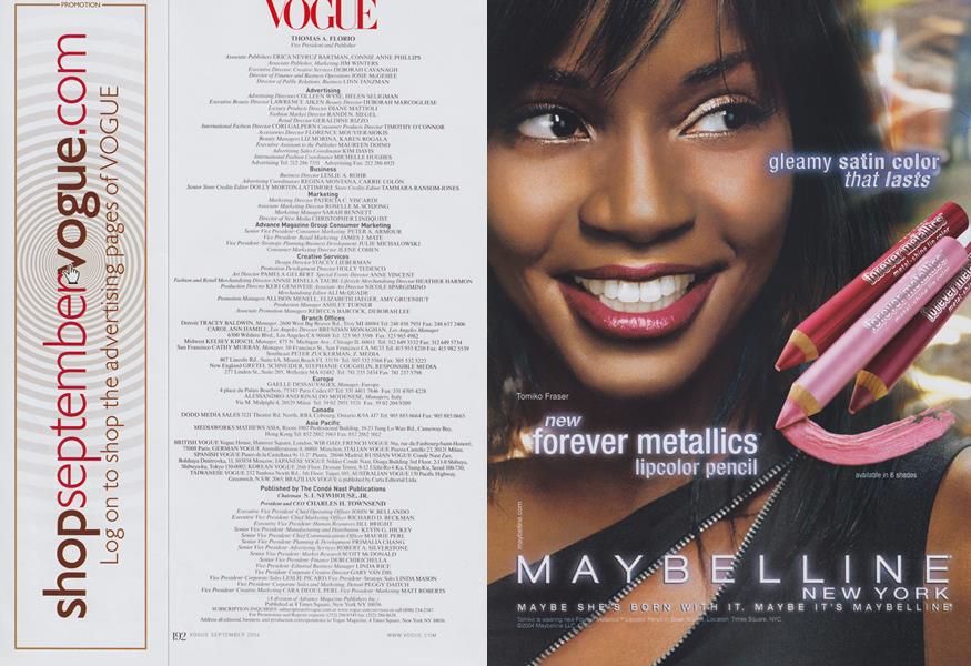 Masthead | Vogue | SEPTEMBER 2004