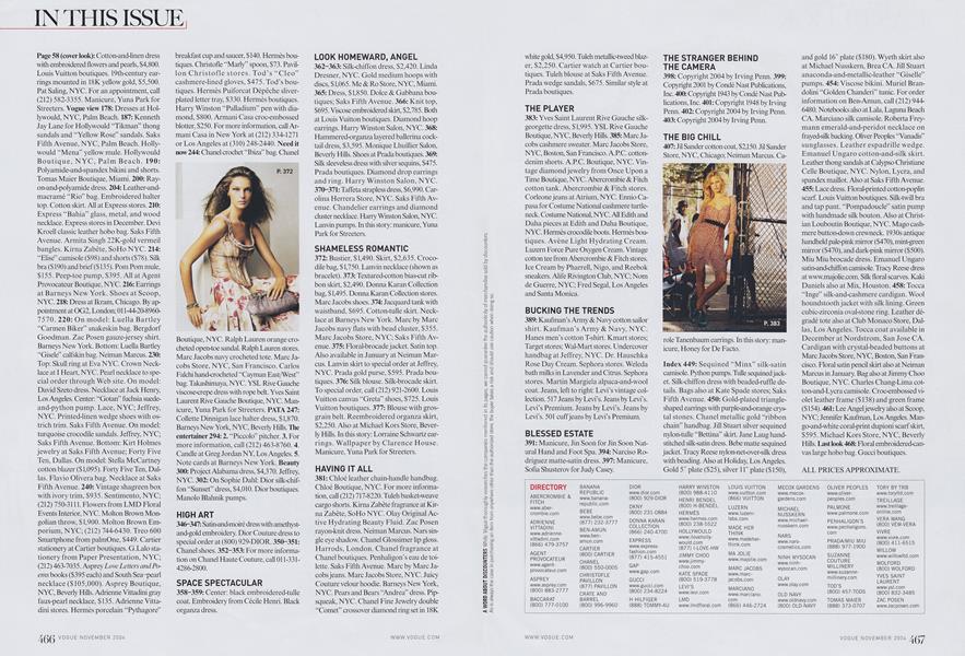 In This Issue | Vogue | NOVEMBER 2004