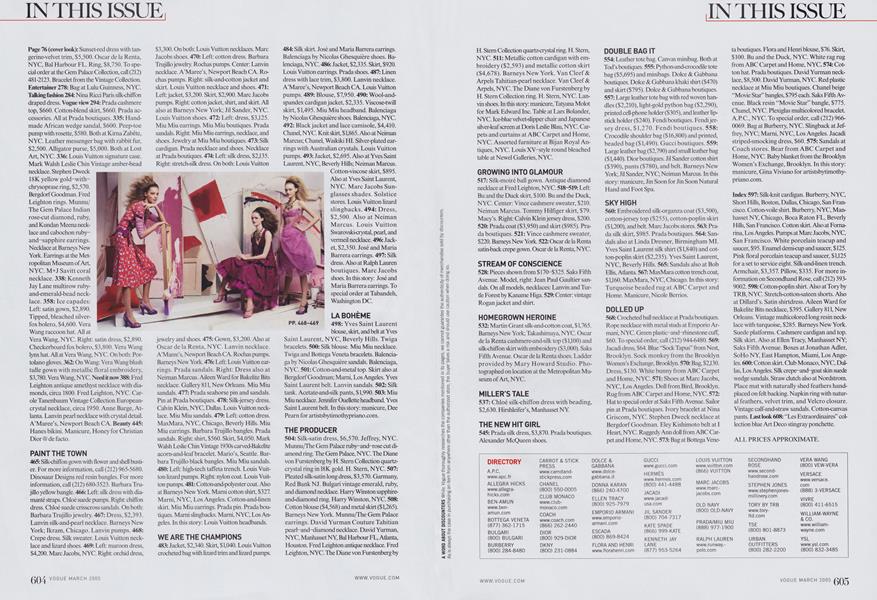 In This Issue | Vogue | MARCH 2005