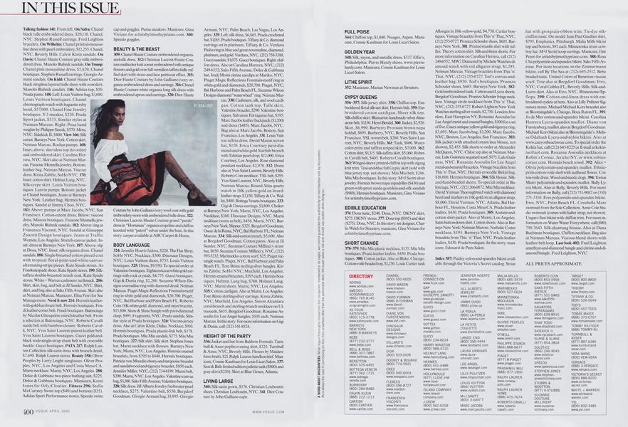 In This Issue | Vogue | APRIL 2005