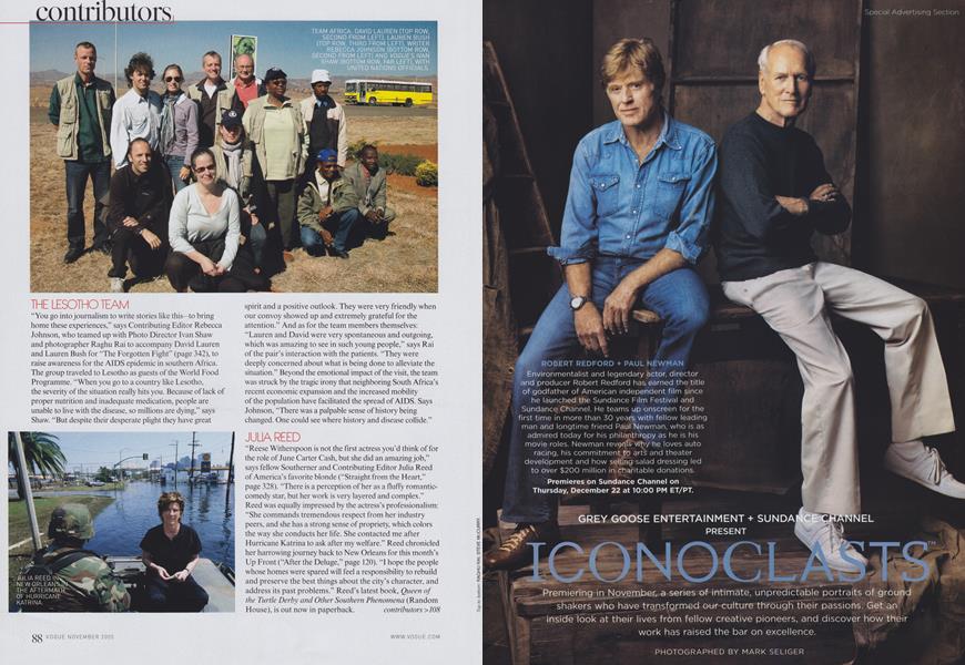 The Lesotho Team/Julia Reed... | Vogue | NOVEMBER 2005