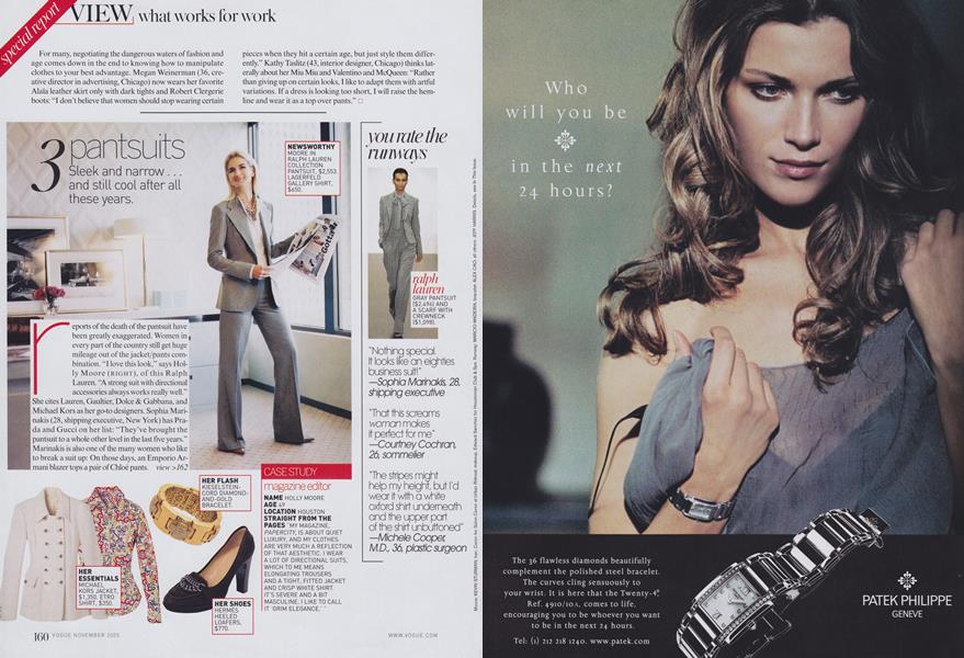 What Works for Work: Case Study—Magazine Editor | Vogue | NOVEMBER 2005