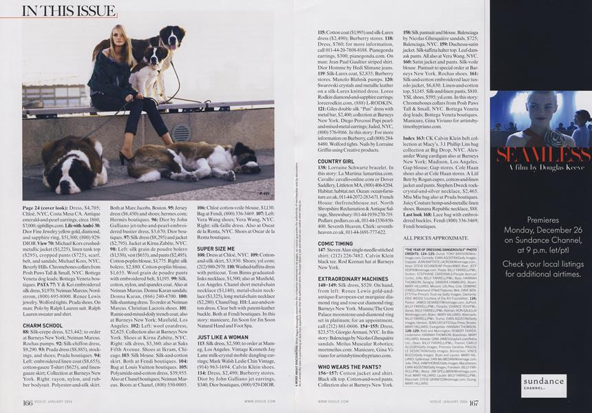 In This Issue | Vogue | JANUARY 2006