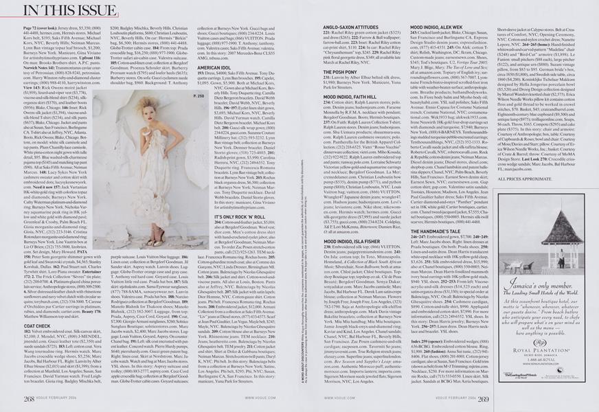 In This Issue | Vogue | FEBRUARY 2006