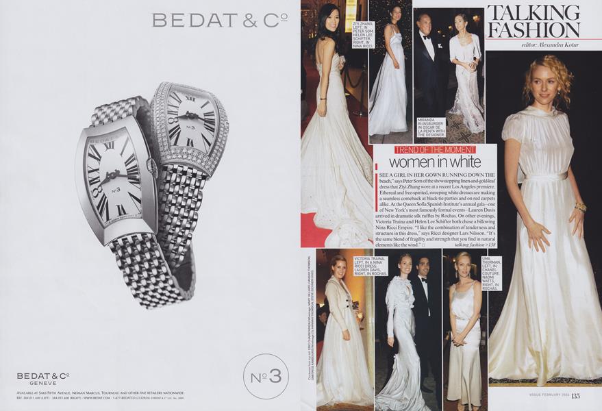 Trend of the Moment: Women in White | Vogue | FEBRUARY 2006