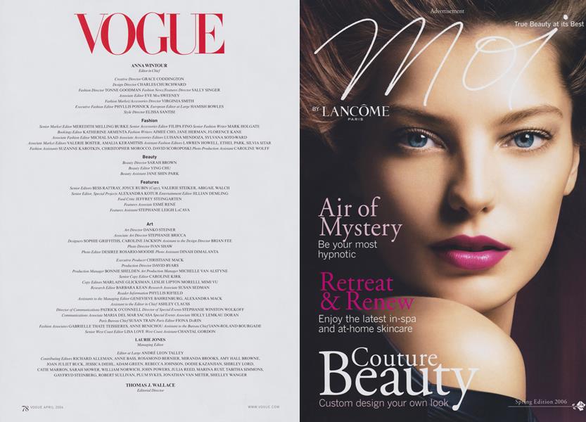 Masthead | Vogue | APRIL 2006