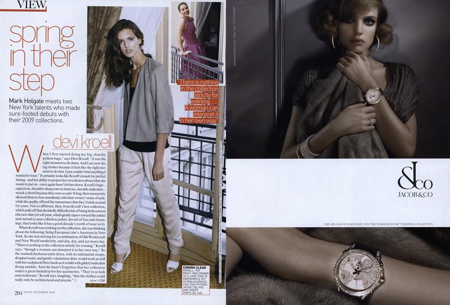 Spring in Their Step: Devil Kroell | Vogue | DECEMBER 2008