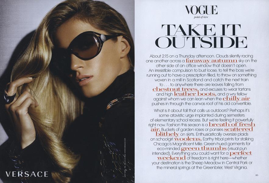 Take It Outside | Vogue | NOVEMBER 2009