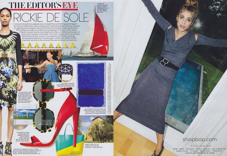 Rickie de Sole | Vogue | OCTOBER 2011 Rickie de Sole | Vogue | OCTOBER 2011
