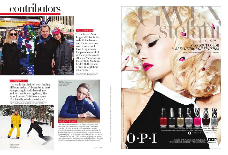 Jill Demling, Shaun White, Helena Suric | Vogue | FEBRUARY 2014