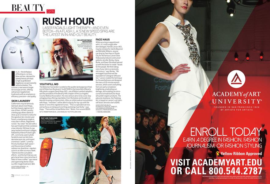 Spa: Rush Hour | Vogue | JULY 2014