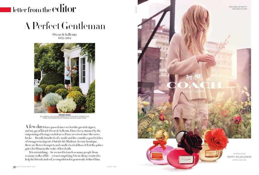 Letter from the Editor | Vogue | December 2014