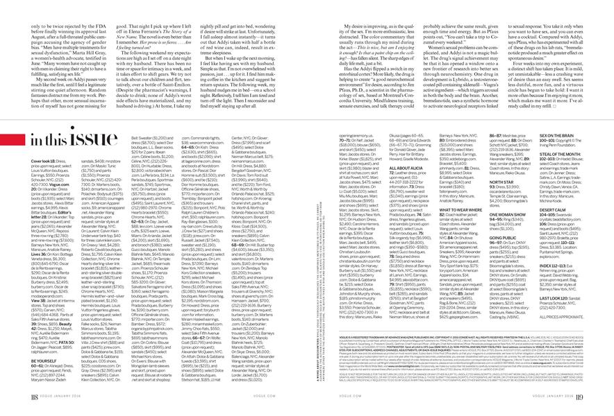 In This Issue | Vogue | JANUARY 2016