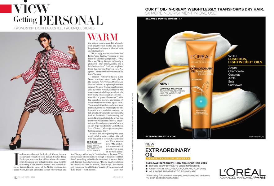 Character Studies: Getting Personal | Vogue | MARCH 2016