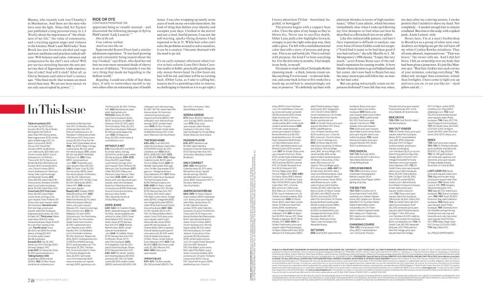 In This Issue | Vogue | SEPTEMBER 2017