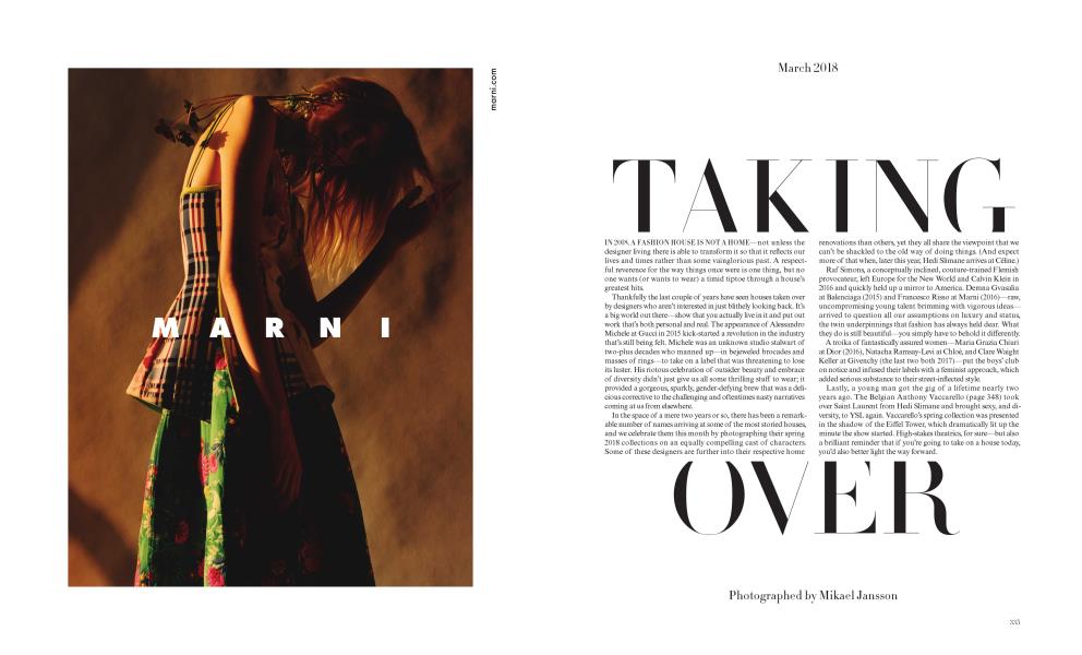 Taking Over | Vogue | MARCH 2018