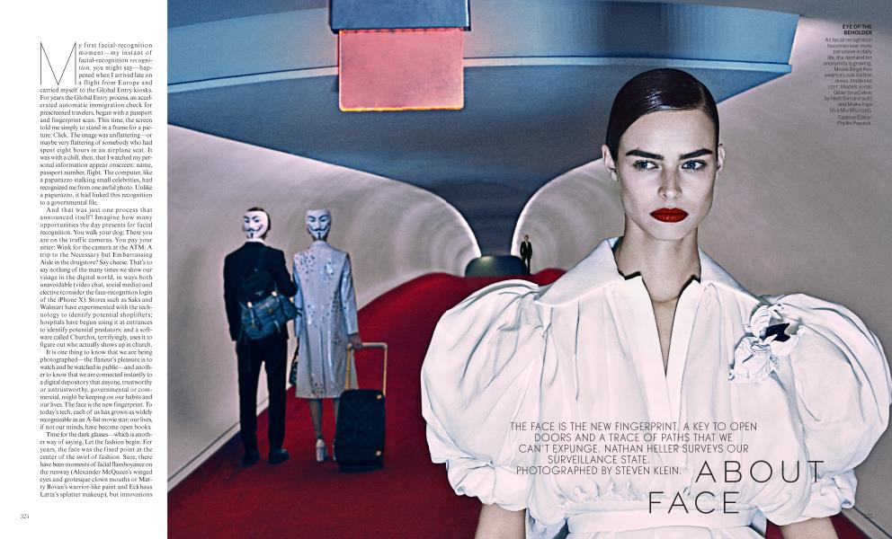 ABOUT FACE | Vogue | MARCH 2020
