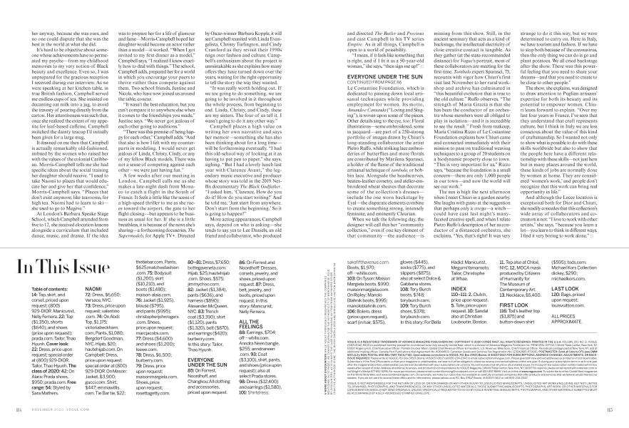 In This Issue | Vogue | NOVEMBER 2020